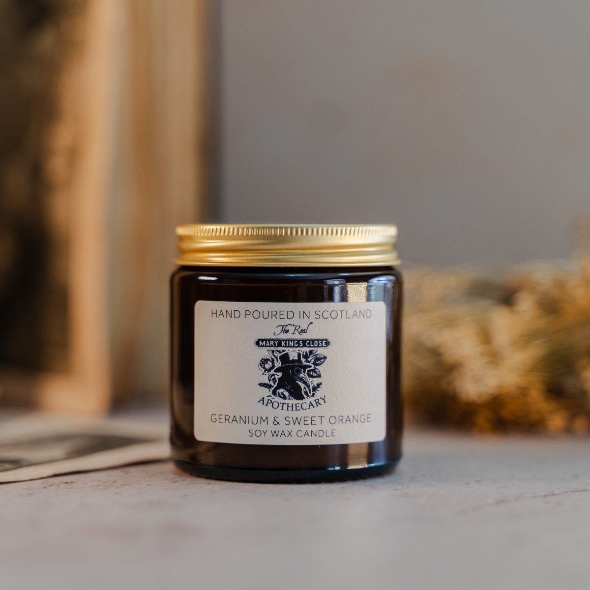 Small Hand Poured Candle - Geranium & Sweet Orange – The Real Mary King's Close